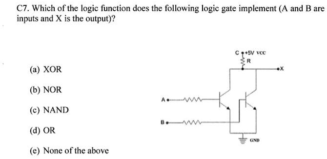 SOLVED: C7. Which logic function does the following logic gate implement (A and B are inputs and ...