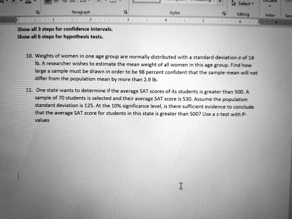 SOLVED: Dictale Select - Paragraph Styles Voice Sen Show all 3 steps ...