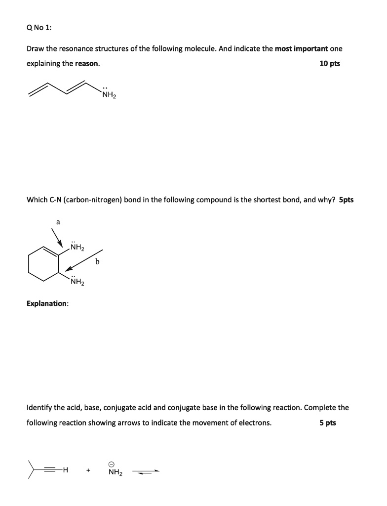 SOLVED: Q No 1: Draw the resonance structures of the following molecule ... SOLVED: Q No 1: Draw the resonance structures of the following molecule ...