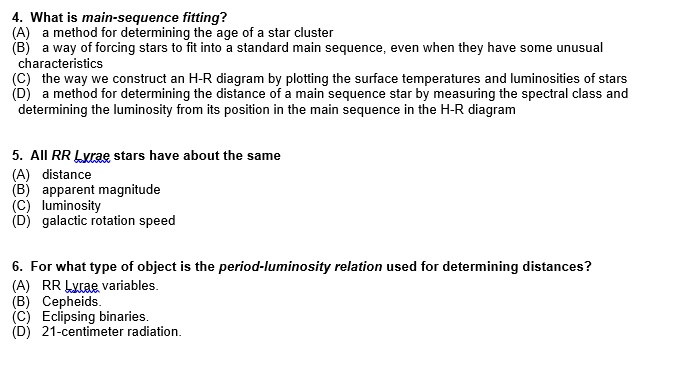 What is main-sequence fitting? It is a method for determining the age ...