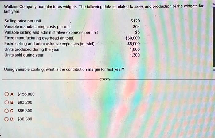 watkins company manufactures widgets the following data is related to sales and production of ...