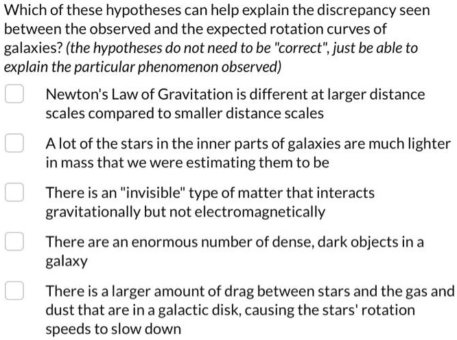 SOLVED: Which of these hypotheses can help explain the discrepancy seen ... SOLVED: Which of these hypotheses can help explain the discrepancy seen ...