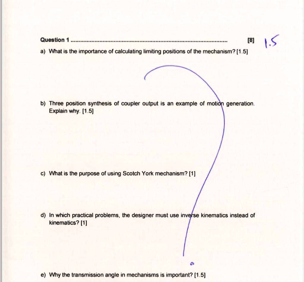 SOLVED: Question 1 (8] 6S a) What is the importance of calculating ...
