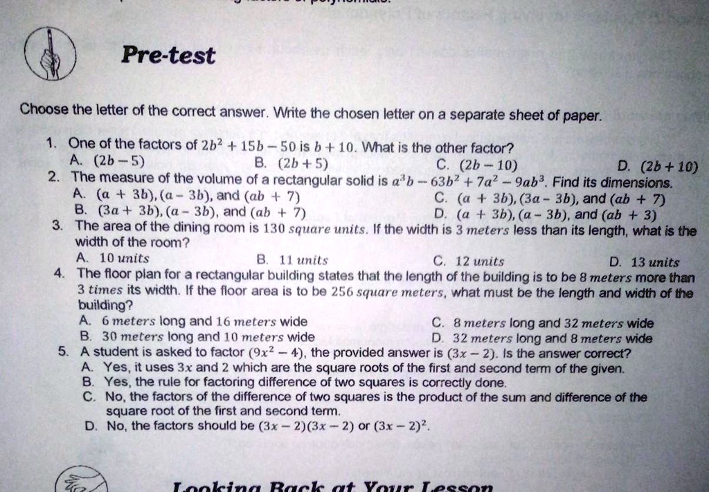 choose the letter of the correct answer write the chosen letter on a ...