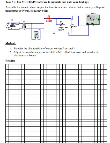 Solved Kindly Use Multisim To Solve Task 3 Use Multisim Software To Simulate And Note Your 6875