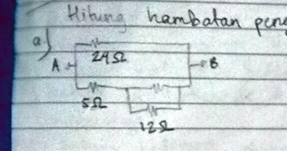 SOLVED: Hitung hambatan pengganti rangkaian di gambar disertai dengan ... SOLVED: Hitung hambatan pengganti rangkaian di gambar disertai dengan ...