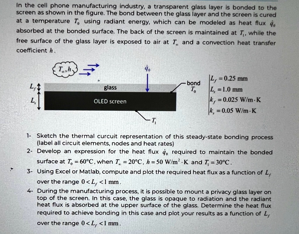 SOLVED: In the cell phone manufacturing industry, a transparent glass ...