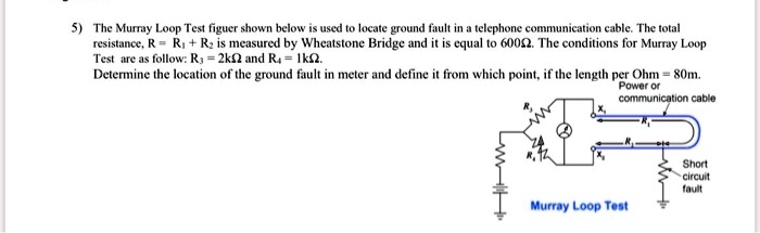 The Murray Loop Test figure shown below is used to locate ground faults ...