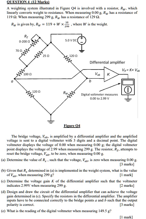 question 4 12 marks a weighting system illustrated in figure q4 is ...