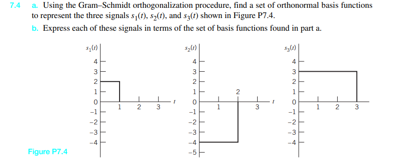 74 a using the gram schmidt orthogonalization procedure find a set of orthonormal basis ...