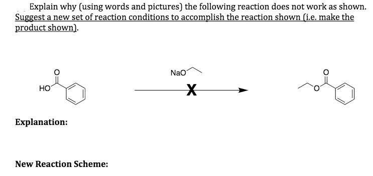 SOLVED:Explain why (using words and pictures) the following reaction ...