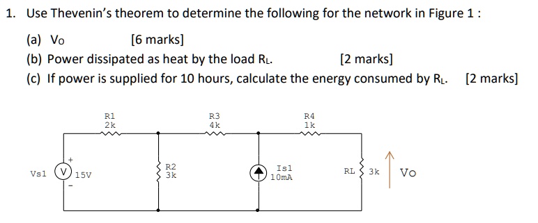 Use Thevenin's theorem to determine the following for the network in ...