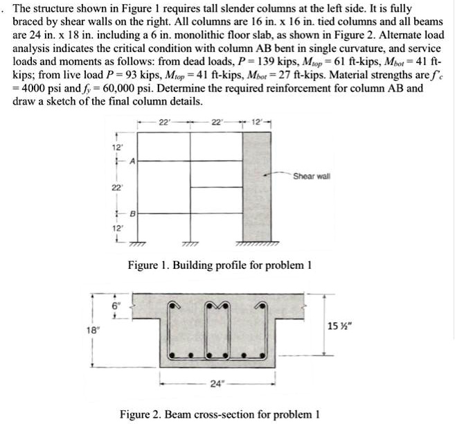 The structure shown in Figure 1 requires tall slender columns at the left side. It is fully ...
