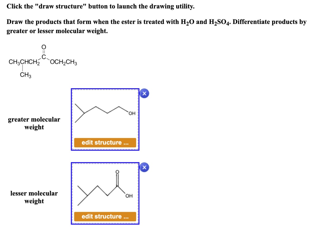 SOLVED: Please help with this question. Thank you! Click the "draw structure" button to launch ...