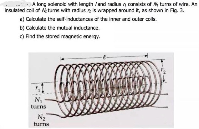 SOLVED: Texts: A long solenoid with length L and radius R consists of M ...