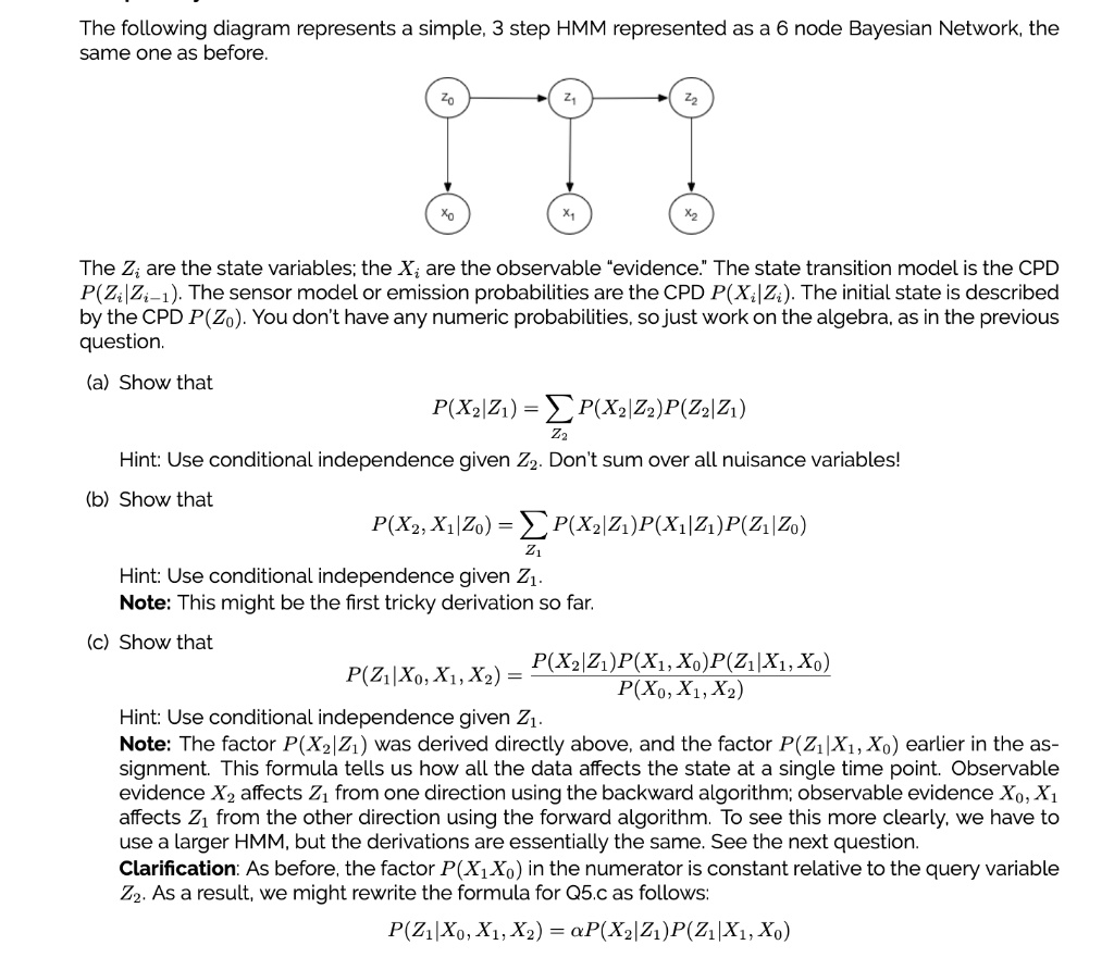 The following diagram represents a simple, 3-step HMM represented as a ...