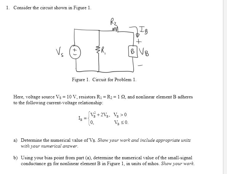 SOLVED: 1.Consider the circuit shown in Figure 1 MM Figure 1.Circuit ...