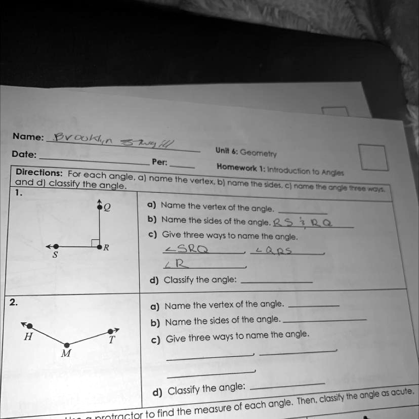 Name: Brooklyn Bwg : Per: Unit 6: Geometry Homework 1: Introduction to ...