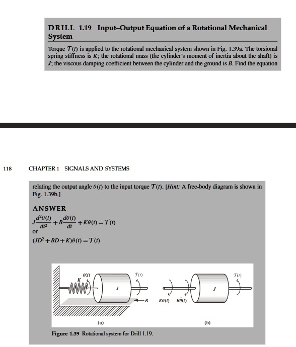 drill 119 input output equation of a rotational mechanical system ...