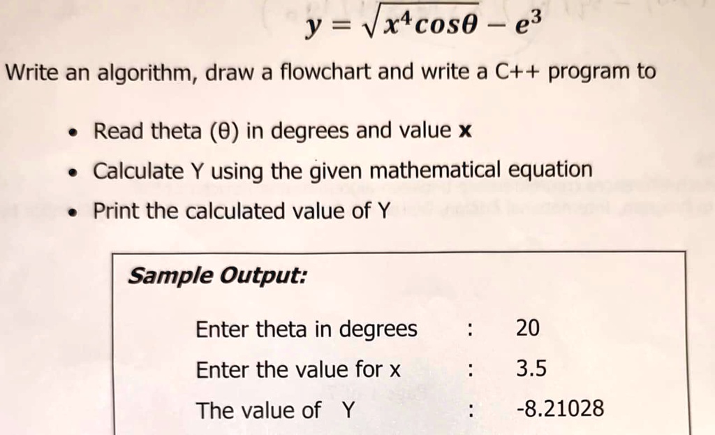 Solved Please Write An Algorithm And Draw A Flowchart And Write A C