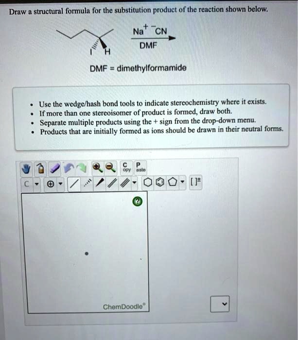 SOLVED: Draw the structural formula for the substitution product of the ...