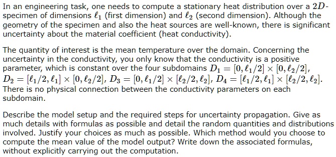 SOLVED: In an engineering task, one needs to compute the stationary ...