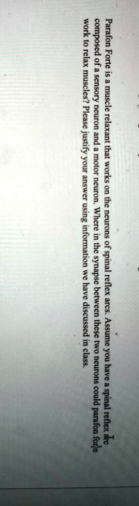 Parafon Forte is a muscle relaxant that works on the neurons of spinal ...