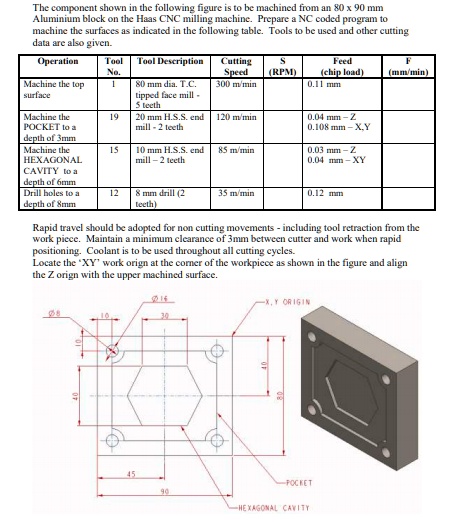 SOLVED: The component shown in the following figure is to be machined ...