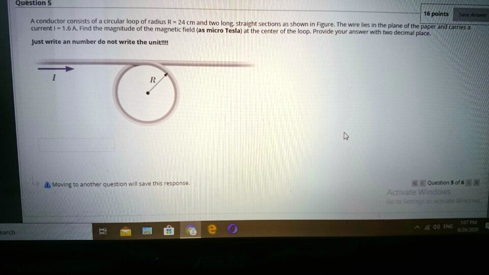 SOLVED: Question 5 16 points conductor consists of Circular loop Of ... SOLVED: Question 5 16 points conductor consists of Circular loop Of ...