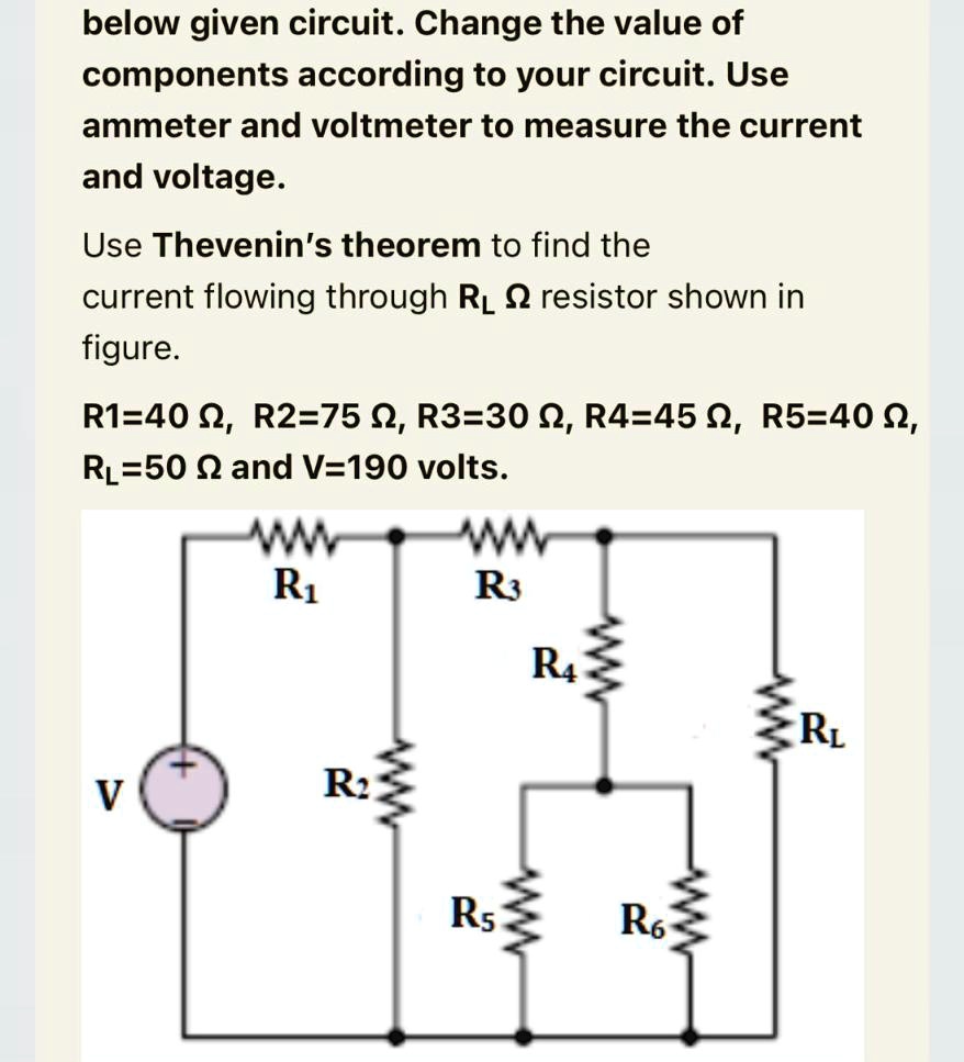 below given circuit change the value of components according to your circuit use ammeter and ...