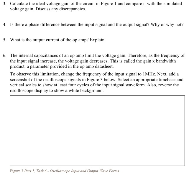 Part 1: Basic Op-Amp Simulation In Multisim, construct the op-amp circuit shown in Figure 1 ...