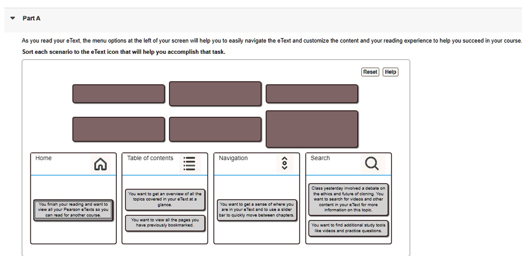 As you read your eText, the menu options on the left of your screen will help you easily ...