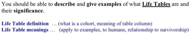 SOLVED: You should be able to describe and give examples of what life ...
