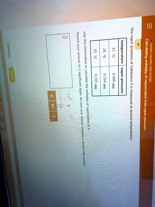 GASES, LIQUIDS AND SOLIDS Calculating enthalpy of vaporization from ...