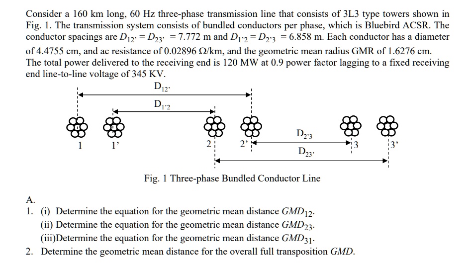 consider a 160 km long 60 hz three phase transmission line that ...