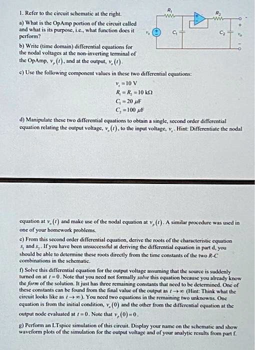 SOLVED: Please show the LTspice simulation using the results of problem f. Please use LTspice. 1 ...