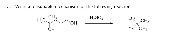 SOLVED: Write a reasonable mechanism for the following reaction: CH3CH2OH + H2SO4 ...