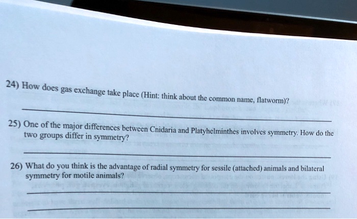 24) How does gas exchange take place (Hint: think about the common name ...