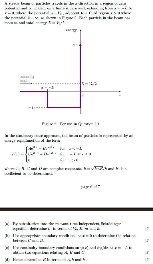 A steady beam of particles travels in the x-direction in a region of ...