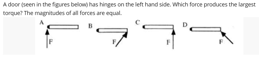 SOLVED: A door (seen in the figures below) has hinges on the left hand ...