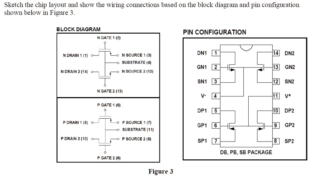 VIDEO solution: Sketch the chip layout and show the wiring connections ...