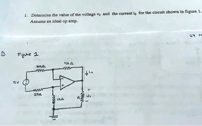 SOLVED: Determine the value of the voltage vo and the current ig for the circuit shown in Figure ...