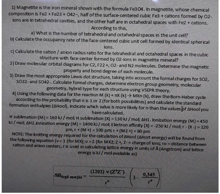 1 magnetite is the iron mineral shown with the formula fe304 in ...