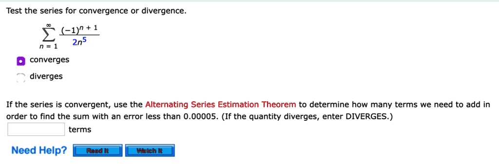 Alternating Series Estimation Theorem