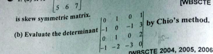 SOLVED: 'Please answer this question number "(b)". [WBSCTE is skew ...