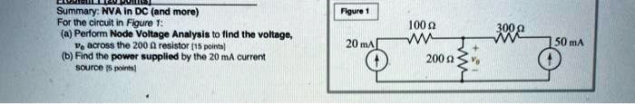summarynva in dcand more for the circuit in figure 1 aperform node voltage analysis to find the ...