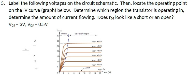 SOLVED: 5. Label the following voltages on the circuit schematic. Then ...