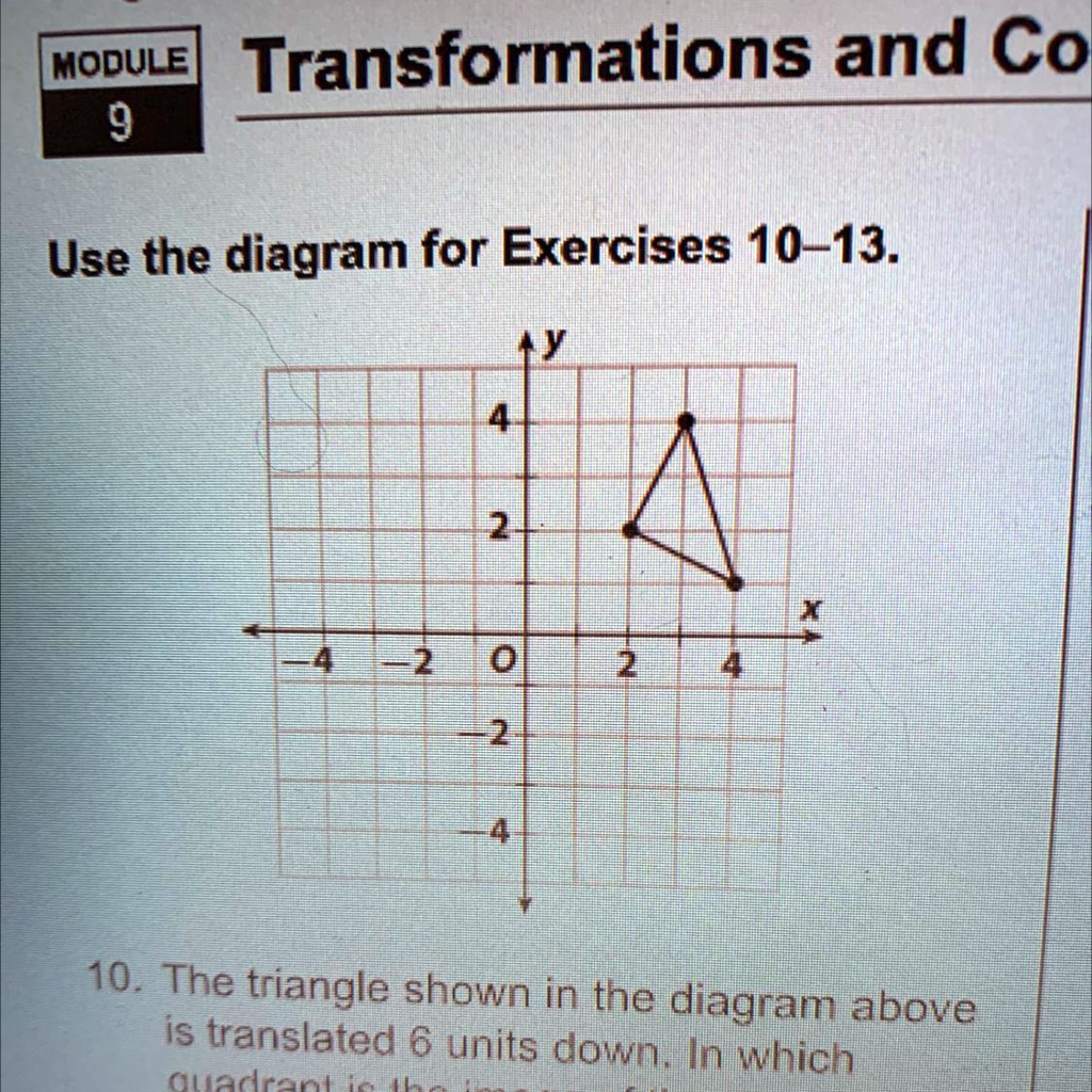 SOLVED: The original triangle shown in the diagram above is rotated 90Â° clockwise about the ...