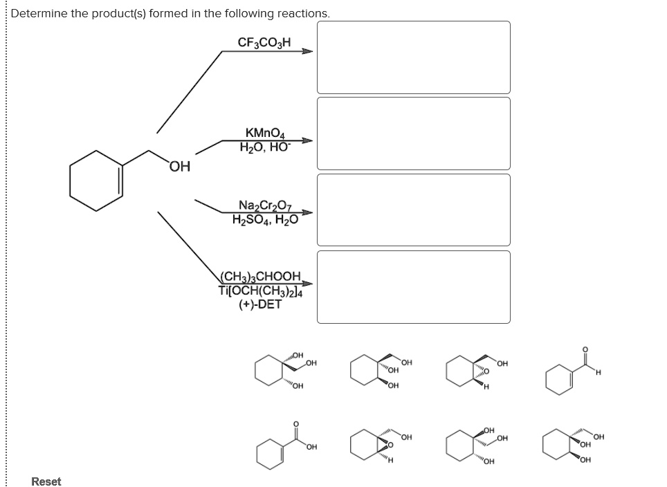 SOLVED: Determine the product(s) formed in the following reactions ...