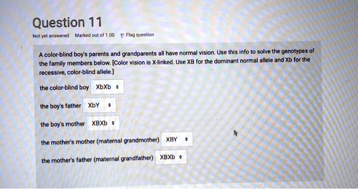 question 11 notertunswee marked out 0f 100 flag questian color blind ...